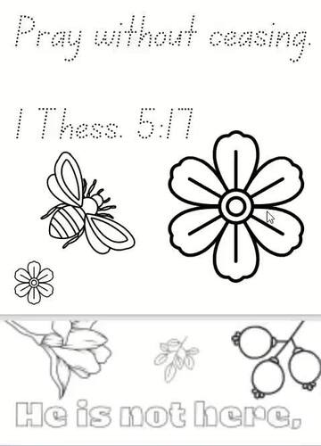 pray without ceasing coloring page