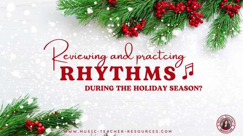 Christmas Music Rhythm Activities - Rhythm Worksheets and Task Cards