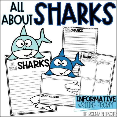 All About Sharks Writing Prompt and Shark Craft with Ocean Animal ...