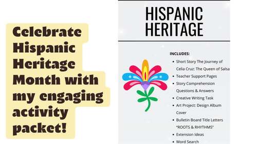 HISPANIC HERITAGE PROJECT: Celia Cruz Nonfiction Story & Interactive ...