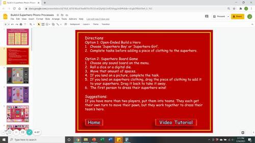 No Prep Google Slides™ Processes Build a Superhero Game by Speech ...