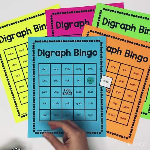 Digraph Bingo by Learning Support Lady | TPT