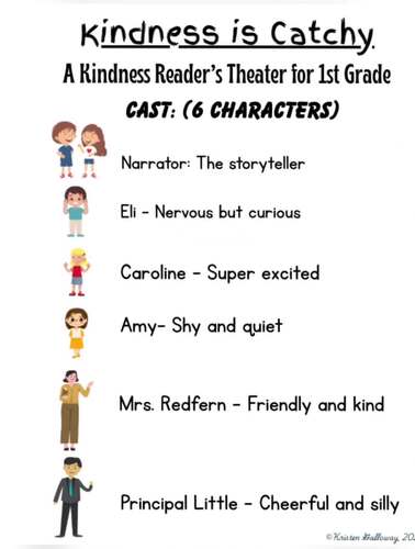 Kindness is Catchy! | Reader’s Theater Script & SEL Activities for 1st ...