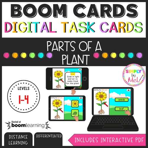 Parts of a Plant l Boom Cards™ l Interactive PDF l Differentiated