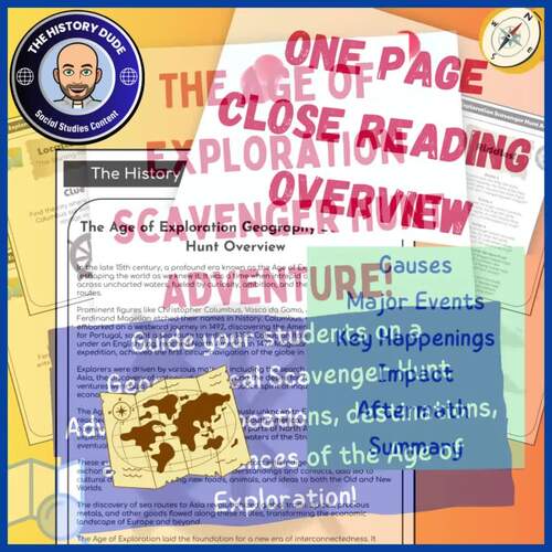 The Age of Exploration Scavenger Hunt Adventure Lesson Plan Activity!