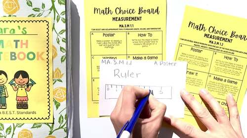 Florida B.E.S.T 3rd Grade Measurement and Data Choice Board Center Math ...