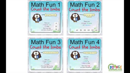 Math Fun 4: Count the limbs (BOOM distance learning math counting puzzles)
