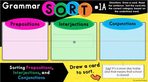 Grammar Sorts | Printable + Digital Grammar Activities by Jennifer Findley