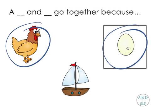 Association BOOM Cards™ What Goes Together and Why for Speech Therapy