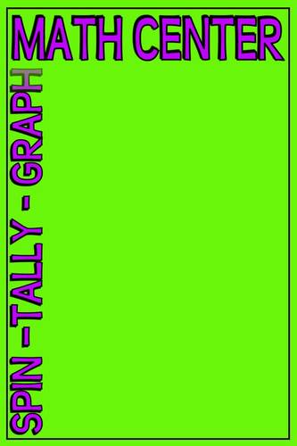 GRAPHING MATH CENTER Spin Tally Graph Halloween Theme Math Activity