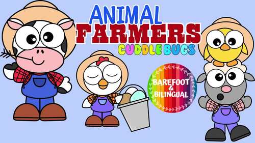 Animal Farmers Clipart - Cute Cuddlebugs Collection Farm Clipart