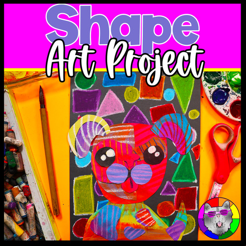 Element of Art Shape, Delightful Dogs Art Lesson for Grades 2-5 | TPT