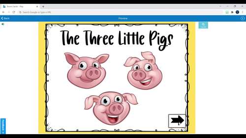 Read Aloud The Three Little Pigs Boom Cards by Little Hands on Learning