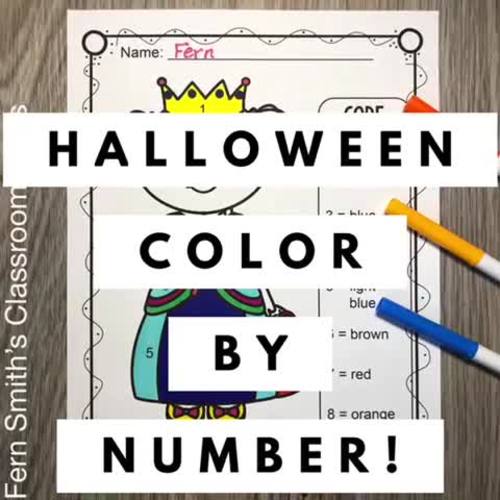 Halloween Color By Number Kindergarten Know Your Numbers | TPT