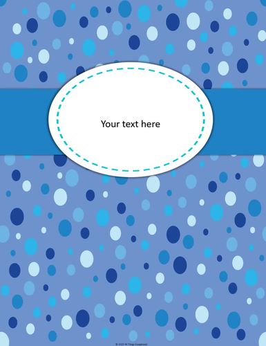 EDITABLE Binder Covers & Spines - Blue Polka Dots by All Things Exceptional