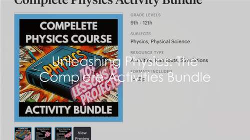 Complete Physics Activity Bundle by Exploration Science | TPT