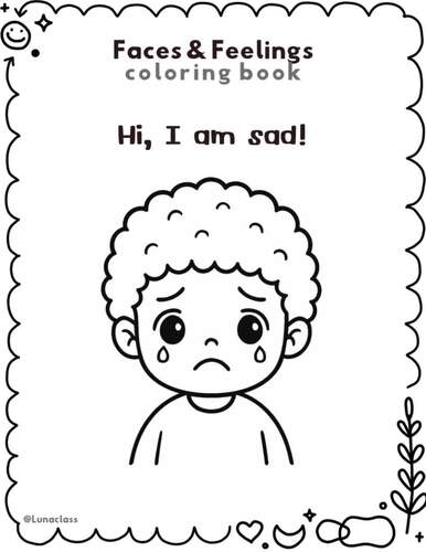 Faces & Feelings Coloring Book | 15 Emotions SEL Coloring Pages ...
