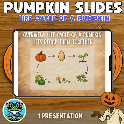 Pumpkin Growth Stages Presentation | Life Cycle Lesson Slides | Fall ...