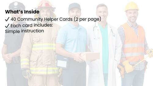 Who Works On? Community Helpers Speech Therapy Cards | Autism& Special ...