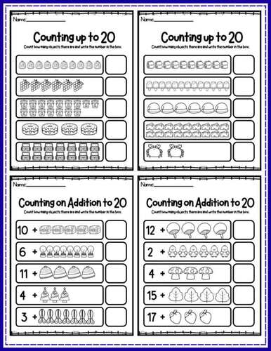 Counting Up To 20 Objects Worksheet|Counting Upto 20 Worksheets for ...