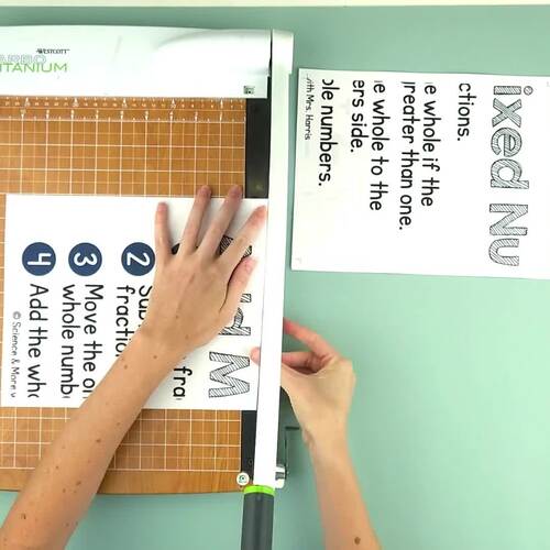 Add Mixed Numbers (Like Denominators) Math Anchor Chart (Collage ...