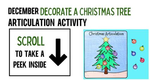 Christmas Articulation Craft For Speech Therapy: S, L & Blends | TPT