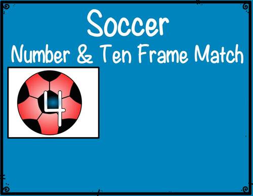 Soccer 0-25 Number, Ten Frame & Number Word Match | TPT