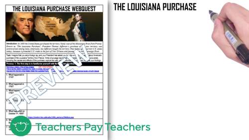 Louisiana Purchase - Webquest with Key by The History Source | TPT