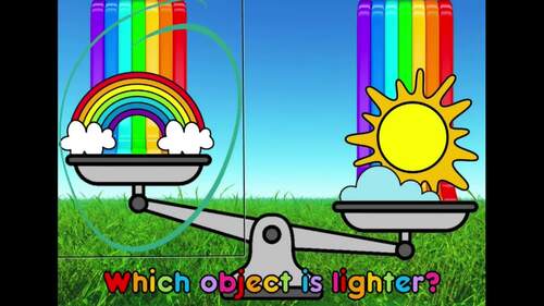Measurement: Lighter Objects - Spring Math Boom Cards™ for Comparing ...