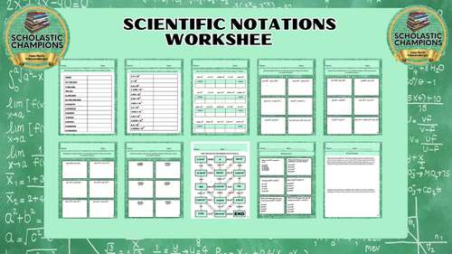 SCIENTIFIC NOTATION * 6th Grade Middle School Math Worksheets | TPT