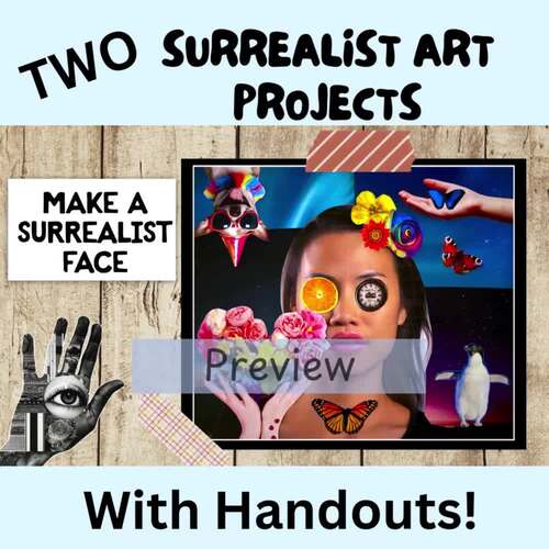 Surrealism Art Project BUNDLE! Presentation, Handouts, Games (Exquisite ...