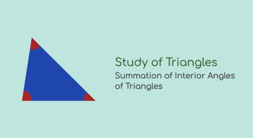 Montessori Geometry Summation of Interior Angles of a Triangle Presentation