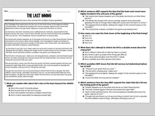 5th Grade Inferences, Evidence & Details Reading Comprehension Check-Ins