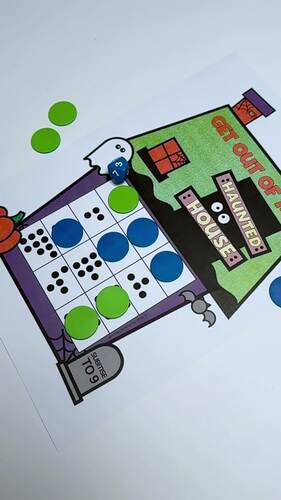 Halloween Math Subitising Game: Subitizing Fluency to 6 & 9 – Print-and-Go!