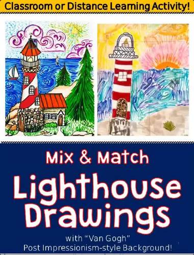 LIGHTHOUSES + VanGogh Background DISTANCE LEARNING! 5 Activities+10 ...