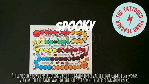 Halloween Music Game | Board Game for Half Steps & Whole Steps (Music ...