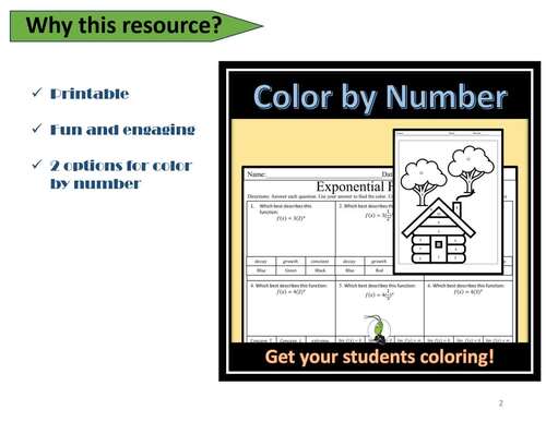 Ap Precalculus Exponential Functions Color By Number 2 3 Tpt