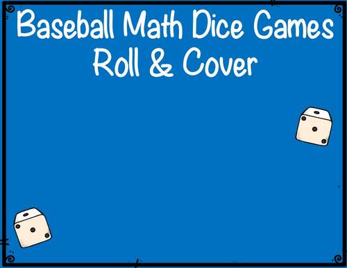 Baseball Math Center Dice Games by The Teaching Scene by Maureen