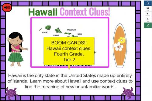 Context Clues Activities Hawaii Boom Fourth Fifth Grades Tier 2 Vocabulary