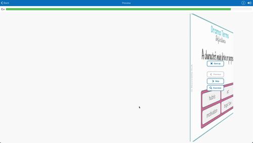 Elements of Drama Vocabulary Quiz - Digital Version by Nouvelle ELA