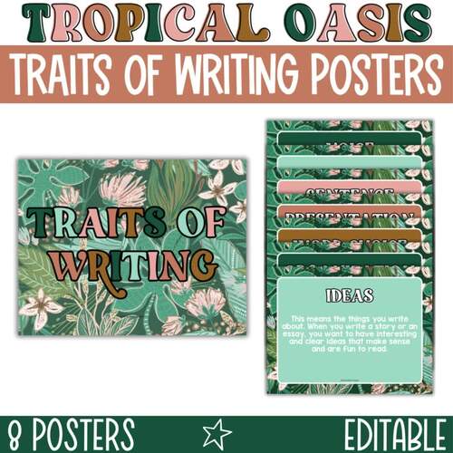The Traits of Writing Posters / 6+1 Writing Traits / ELA / Plant ...