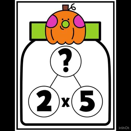 Multiply by 2 | Halloween Pumpkin Number Bonds Matching Cards | TPT