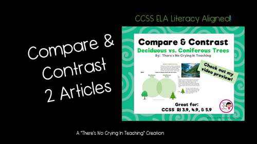 Compare and Contrast 2 Articles on 1 Topic Lessons for RI4.9 | TPT