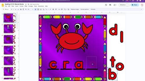 CCVC Beginning Blends Slides for K/1 Phonics Lessons | TPT