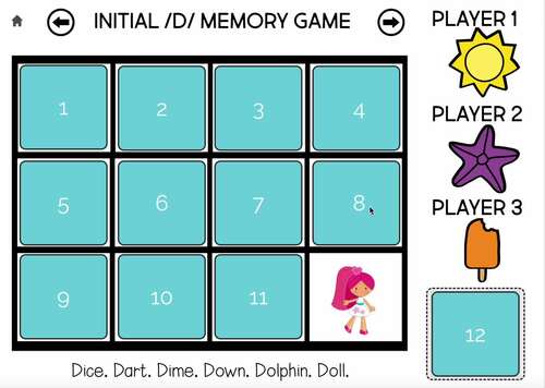 Summer Articulation Boom™ Cards for Early Sounds M B P T D N Matching Game