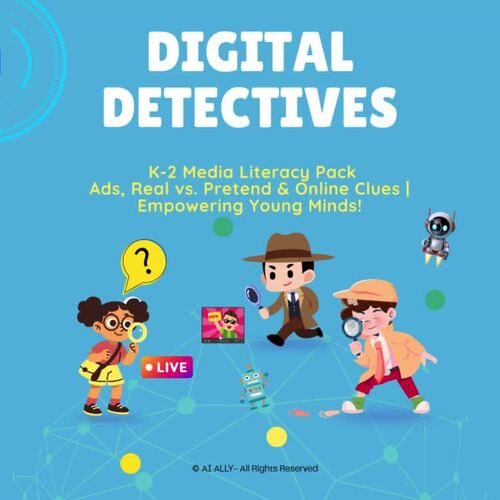 K-2 Digital Media Literacy Activities | Internet Safety & Real vs Pretend