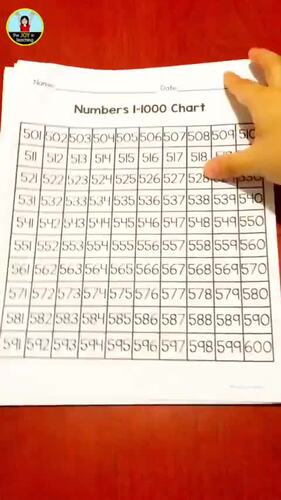 Numbers 1-1000 Tracing and Writing Worksheet by The Joy in Teaching