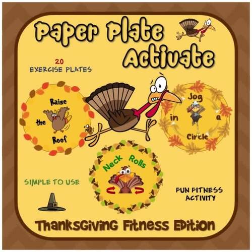 PE Thanksgiving Activities & Games - Seasonal Warm Up - Paper Plate ...