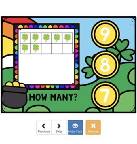 Boom Cards - Shamrock Ten Frames by To Teach A Mockingbird | TPT