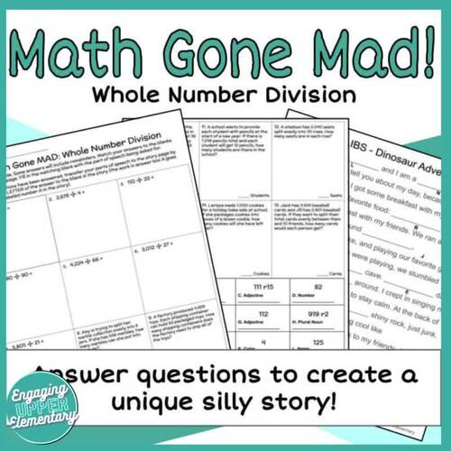 Whole Number Division - Math Gone MAD! by Engaging Upper Elementary